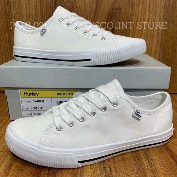 Hurley | Shoes | Hurley Womens Carrie Laceup Canvas Casual Shoes White ...